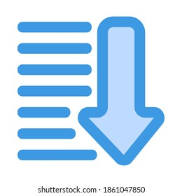 Sorting Icon Vector Illustration Blue Style Stock Vector (Royalty Free ...
