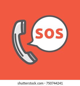 Sos Call Icon Stock Vector (Royalty Free) 1078810145 | Shutterstock
