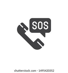 SOS-Symbol, Logo-Illustration, Line-Megaphone, Pixel perfekt, eps ...