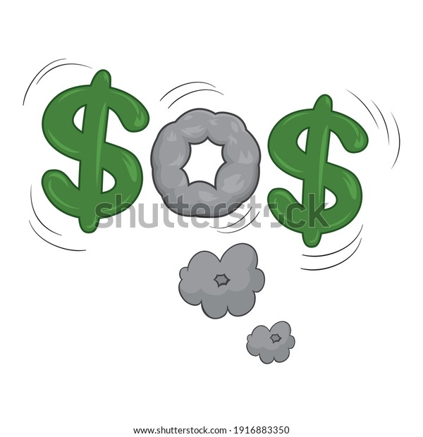 Sos Dollar Money Vector Image Illustration Stock Vector (Royalty Free ...