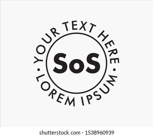 Vektor Stok Sos Logo Symbol Vector Design Illustrator (Tanpa Royalti ...