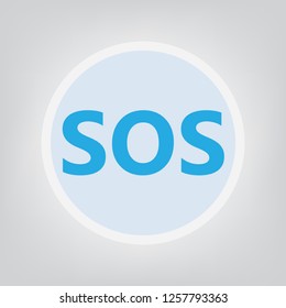 Sos Sign Vector Illustration Stock Vector (Royalty Free) 1257793363 ...
