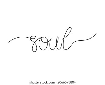 Soul Hand Drawn One Continuous Line Stock Vector (Royalty Free ...