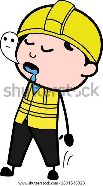 Soul Leaving Engineer Body Cartoon Character Stock Vector (Royalty Free ...