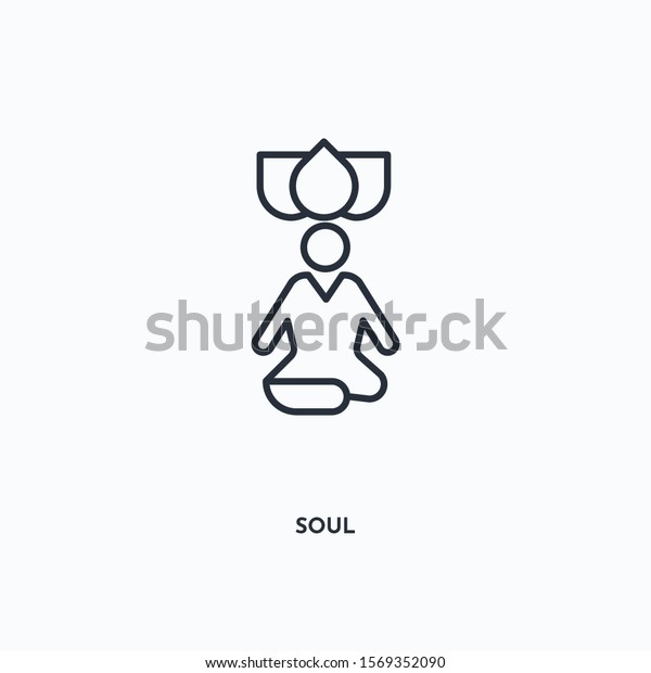 Soul Outline Icon Simple Linear Element: vector de stock (libre de ...