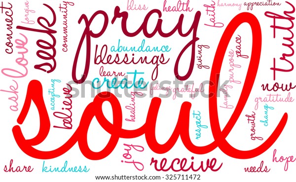 Soul Word Cloud On White Background Stock Vector (Royalty Free ...