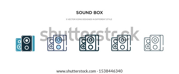 Sound Box Icon Different Style Vector Stock Vector (Royalty Free ...
