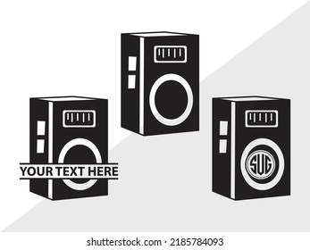 Sound Box Monogram Svg Printable Vector Stock Vector (Royalty Free ...