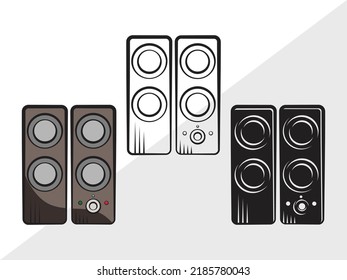 Sound Box Svg Printable Vector Illustration Stock Vector (Royalty Free ...