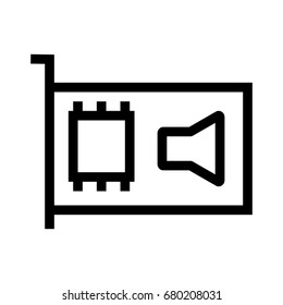Sound Card Icon Stock Vector (Royalty Free) 680208031 | Shutterstock