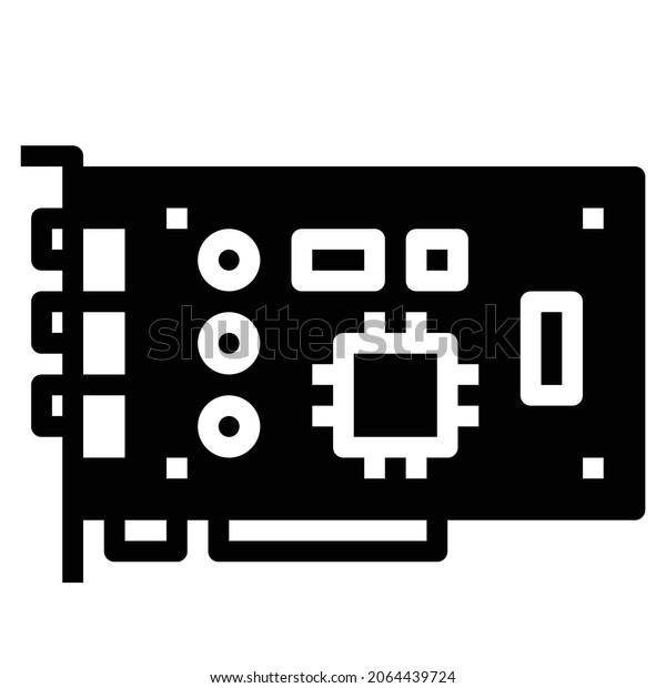 Sound Card Icon Vector Illustration Stock Vector (Royalty Free ...