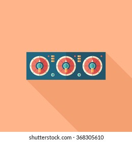 Sound Compressor Flat Square Icon Long Stock Vector (Royalty Free ...