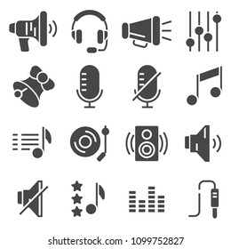 Sound Icons Music Icon Set See Stock Illustration 135943928