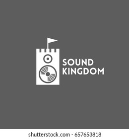 Sound Kingdom Logo Template Design Towers Stock Vector (Royalty Free ...