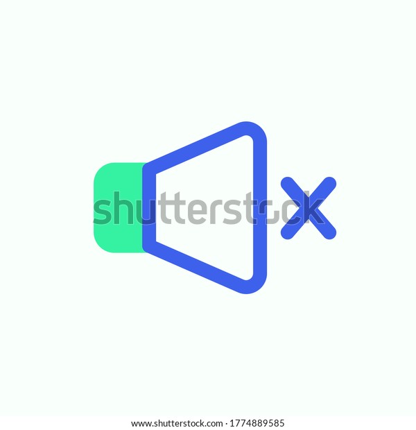Sound Mute Icon Vector Filled Flat Stock Vector (Royalty Free ...