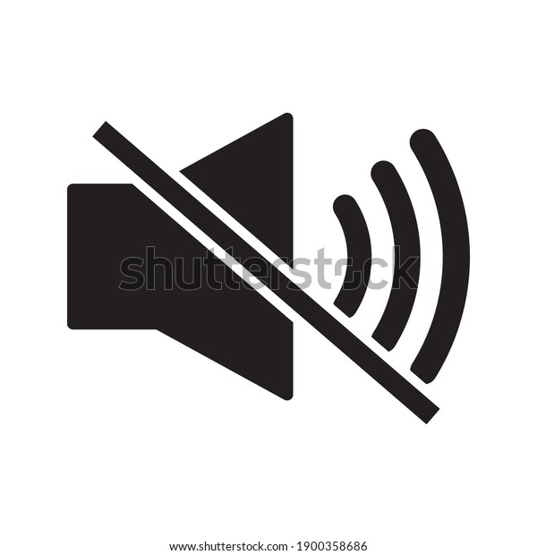 Sound Off Vector Icon Mute Button Stock Vector (Royalty Free ...