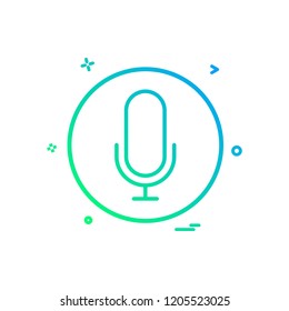 Sound Recorder Icon Vector Design Stock Vector (Royalty Free ...