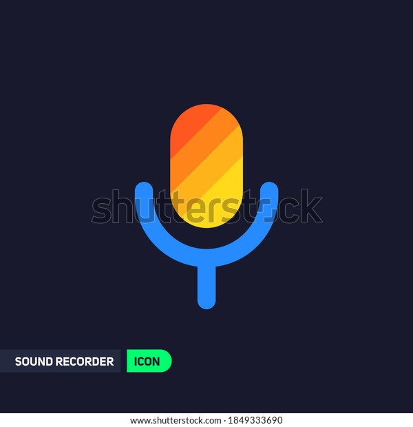 Sound Recorder Icon Vector Illustration Stock Vector (Royalty Free ...