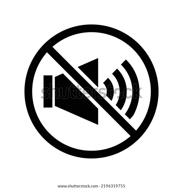 Sound Restriction Vector Icon Illustration Stock Vector (Royalty Free ...