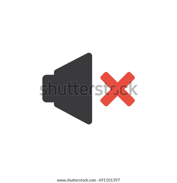Sound Settings Icon Disabled Stock Vector (Royalty Free) 691101397 ...