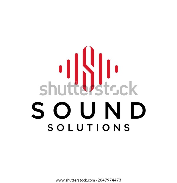Sound Solutions Logo Design Template Stock Vector (Royalty Free) 2047974473