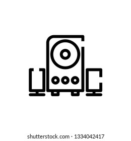 Sound System Line Art Stock Vector (Royalty Free) 1334042417 | Shutterstock