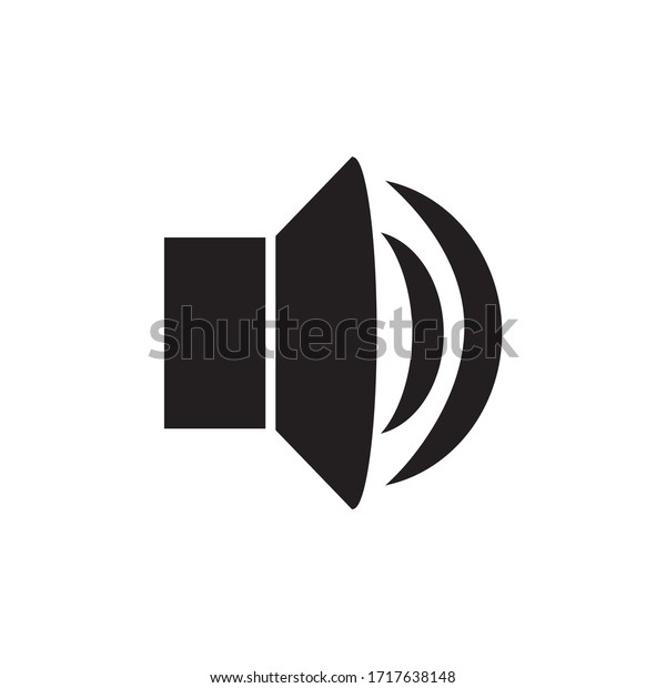 Sound Vector Icon Black Speaker Pictogram Stock Vector (Royalty Free ...