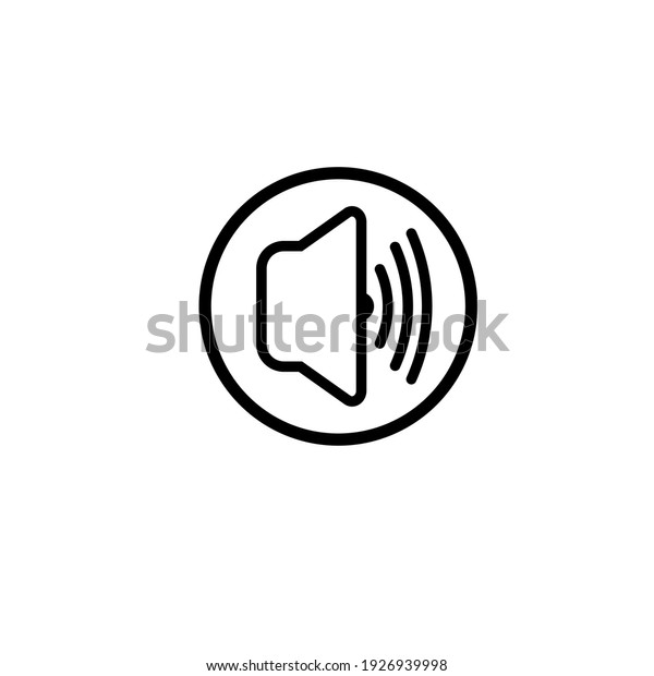 Sound Vector Icon Music Volume Symbol Stock Vector (Royalty Free ...
