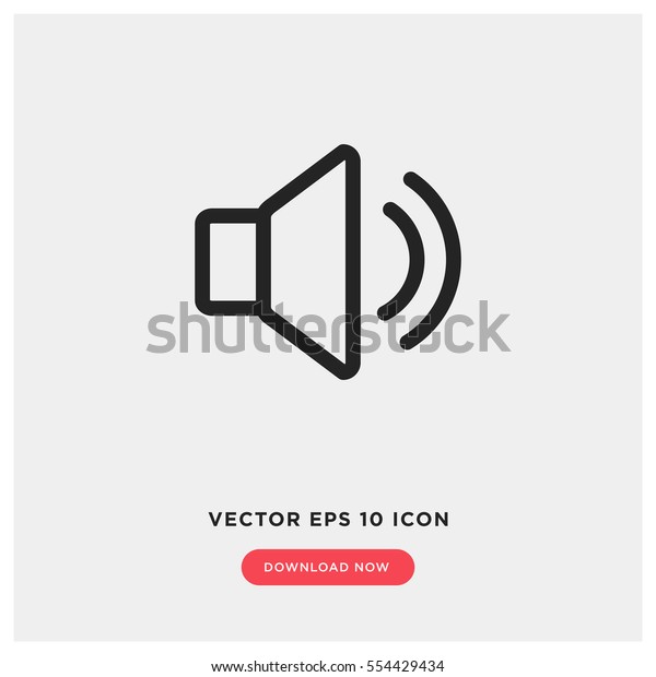Vektor Stok Ikon vektor suara, simbol volume musik. (Tanpa Royalti ...