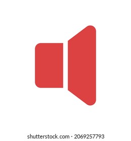 Sound Vector Icon Red Symbol Stock Vector (Royalty Free) 2069257793 ...