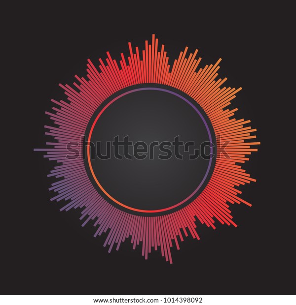 Sound Wave Colorfull Circle Background Stock Vector (Royalty Free ...