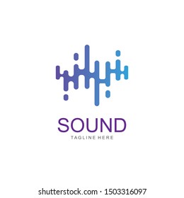 Sound Wave Graphic Design Template Vector Stock Vector (Royalty Free ...
