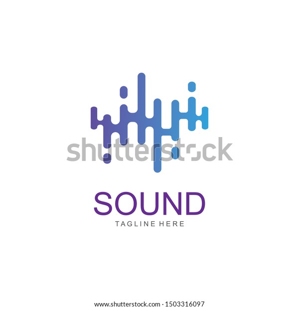 Sound Wave Graphic Design Template Vector Stock Vector (Royalty Free ...