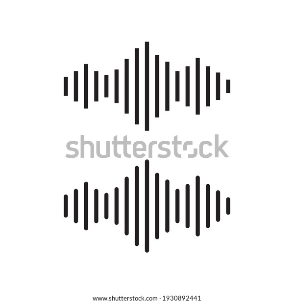 Sound Wave Icon On White Background Stock Vector (Royalty Free ...
