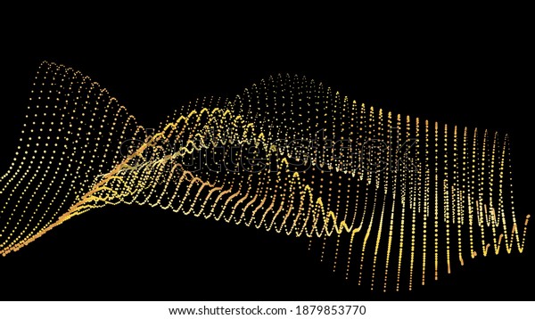 Sound Wave Node Gold Interface Big Stock Vector (Royalty Free ...