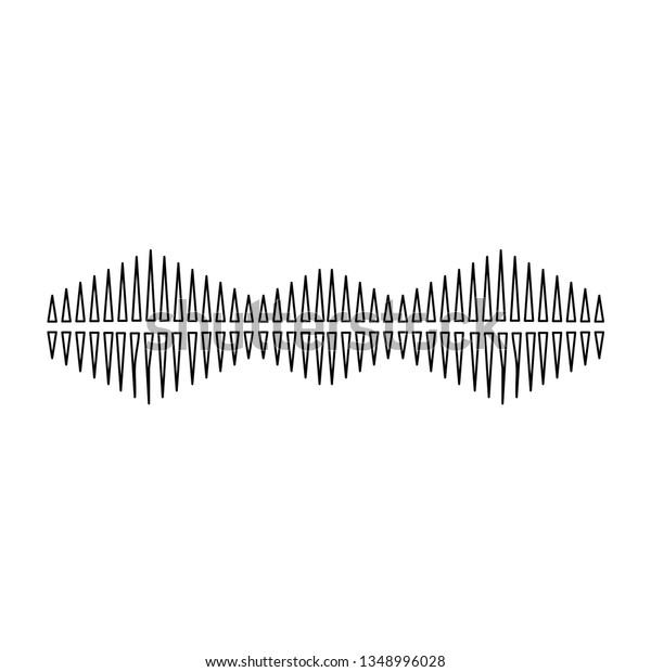 Sound Wave Outline Icon Stock Vector (Royalty Free) 1348996028 ...