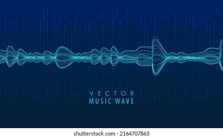 Sound Wave Poster Abstract Waves Particles Stock Vector (Royalty Free ...