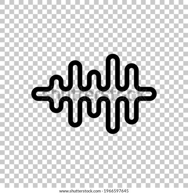 Sound Wave Simple Icon Black Editable Stock Vector (Royalty Free ...
