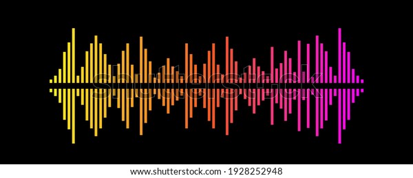 Sound Wave Symbol Equaliser Isolated On Stock Vector (Royalty Free ...
