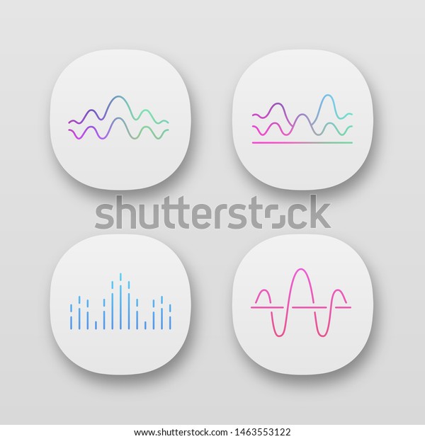 Sound Waves App Icons Set Uiux Stock Vector (Royalty Free) 1463553122 ...