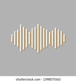 Sound Waves Icon Emboss Effect Light Stock Vector (Royalty Free ...