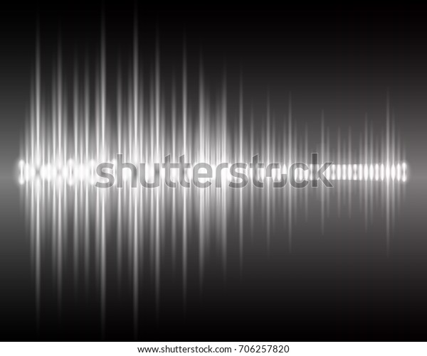 Sound Waves Oscillating Dark Black Light Stock Vector (Royalty Free ...