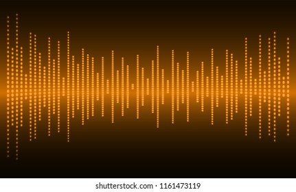 Sound Waves Oscillating Dark Orange Light Stock Vector (Royalty Free ...