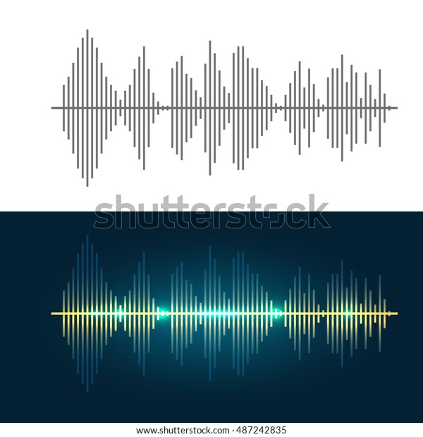 Sound Waves Visualize Music Sounds Player Stock Vector (Royalty Free ...