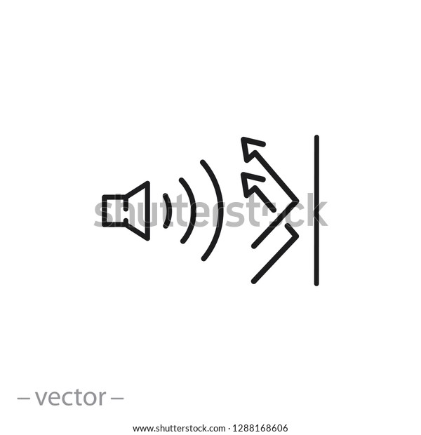 Soundproofing Icon Sound Insulation Linear Sign Stock Vector (Royalty ...