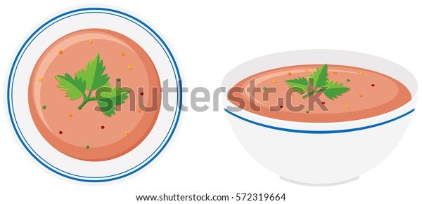 Soup Bowl Front Side View Illustration 库存矢量图（免版税）572319664 | Shutterstock