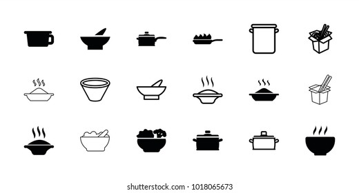 Soup Icons Set 18 Editable Filled Stock Vector (Royalty Free ...