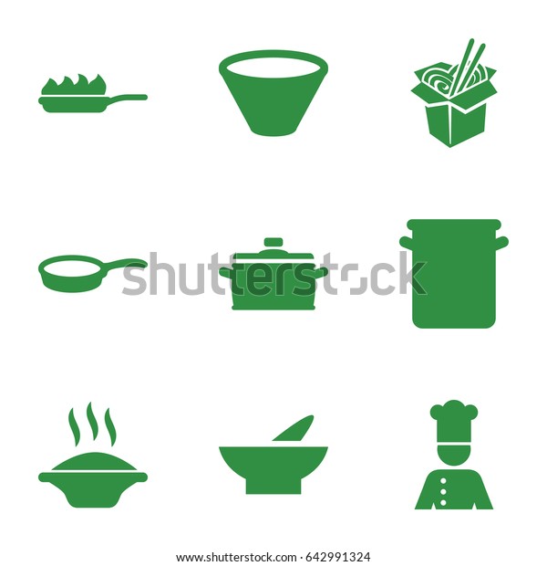 Soup Icons Set Set 9 Soup Stock Vector (Royalty Free) 642991324