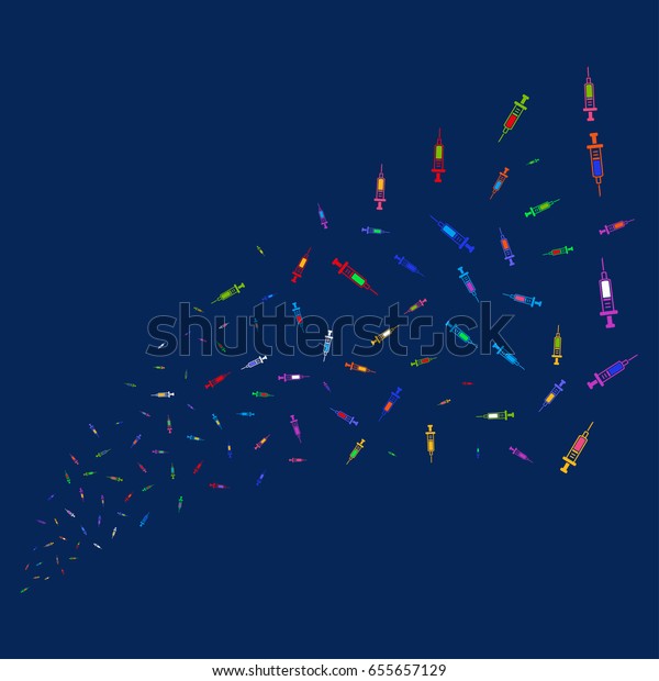 Source Syringe Symbols Vector Illustration Style Stock Vector (Royalty ...