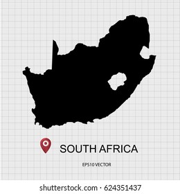South Africa Map Vector Stock Vector (Royalty Free) 624351437 ...